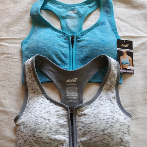 Avia | Intimates & Sleepwear | Bundle Avia Front Zip Sport Bras Grey ...